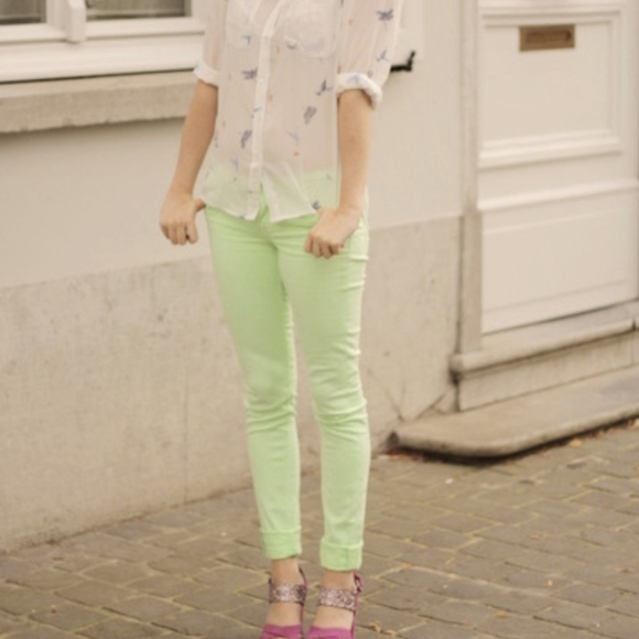 Piazza Sempione | Pants & Jumpsuits | Piazza Sempione Audrey Lime Pants ...